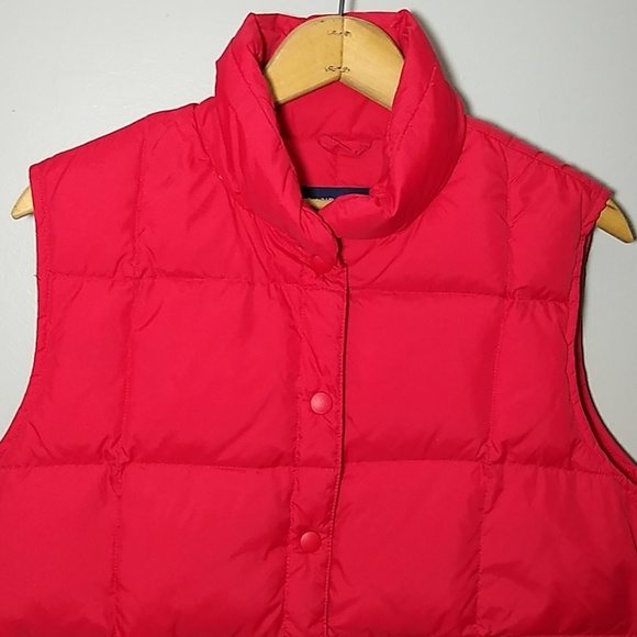 Lands' End | Jackets & Coats | Lands End Red Down Vest M 12 Puffer ...